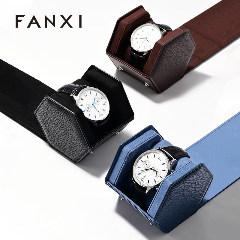 FANXI Fashion leather Multi-coloroption Watch storage bag