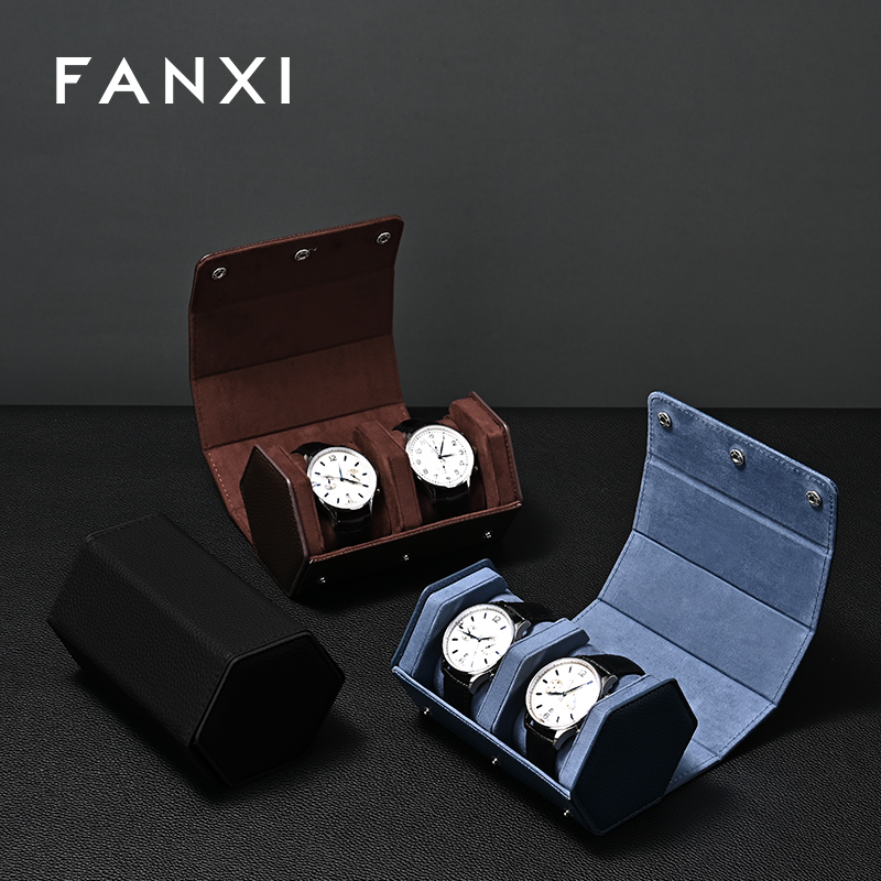 FANXI Fashion leather Multi-coloroption Watch storage bag